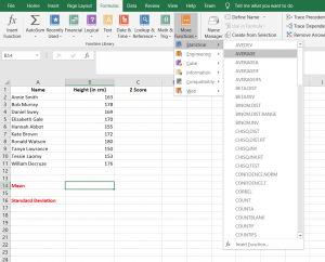 How to calculate Z Score in Excel - Z TABLE
