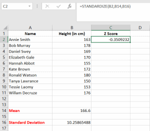 How to calculate Z Score in Excel - Z TABLE